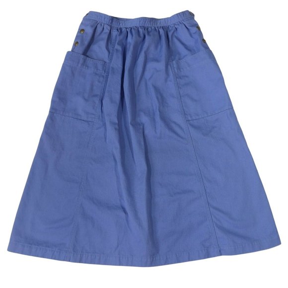 L.L. Bean | Skirts | Vintage Ll Bean 4 Missy Periwinkle Blue Cotton ...